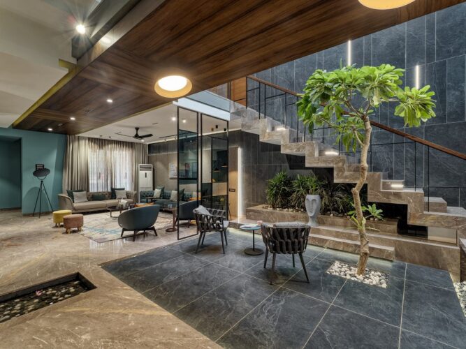 Contemporary Architecture with Dark Moody Palette and Luxury Accents ...