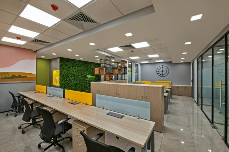 Office Design with Basic Geometric Shapes with the Hint of Popping ...