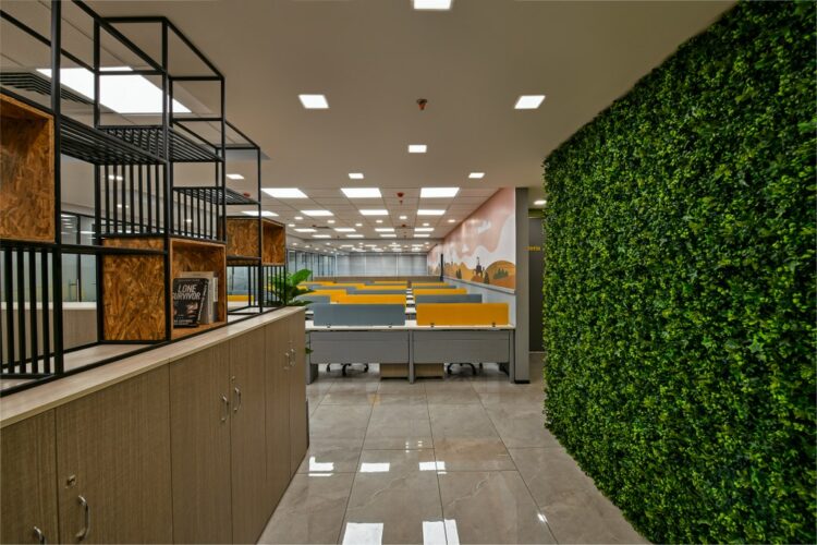 Office Design with Basic Geometric Shapes with the Hint of Popping ...