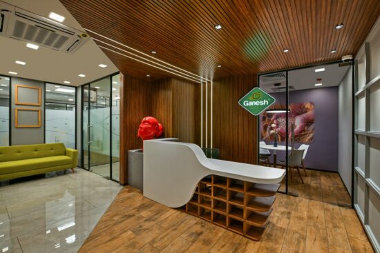 Office Design with Basic Geometric Shapes with the Hint of Popping ...