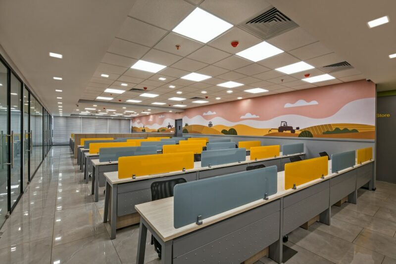 Office Design with Basic Geometric Shapes with the Hint of Popping ...