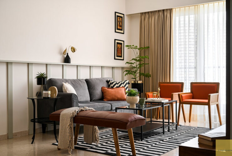 A Unique Color Scheme In This Compact 3BHK Apartment | Simplécede - The ...