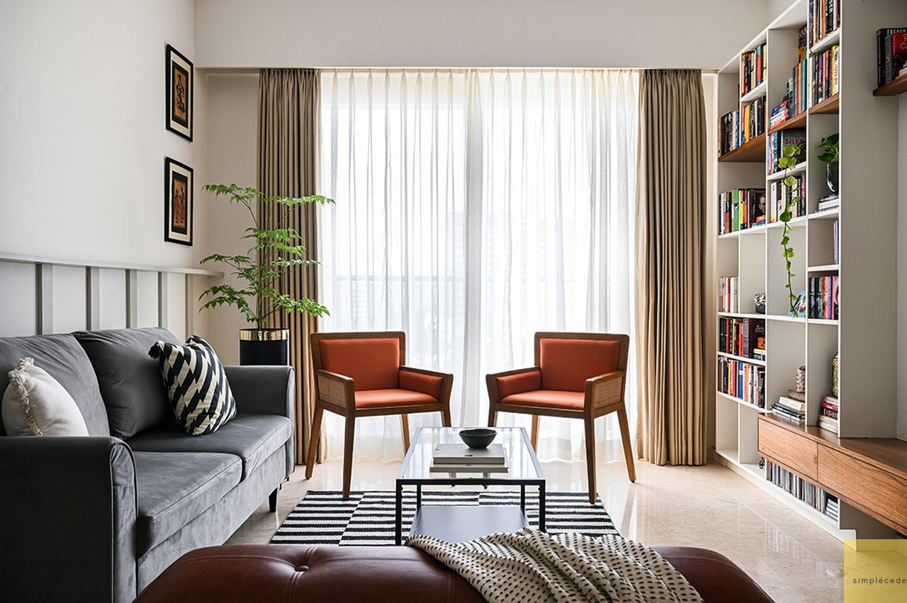 A Unique Color Scheme In This Compact 3BHK Apartment | Simplécede - The ...