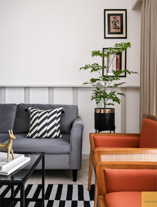 A Unique Color Scheme In This Compact 3BHK Apartment | Simplécede - The ...