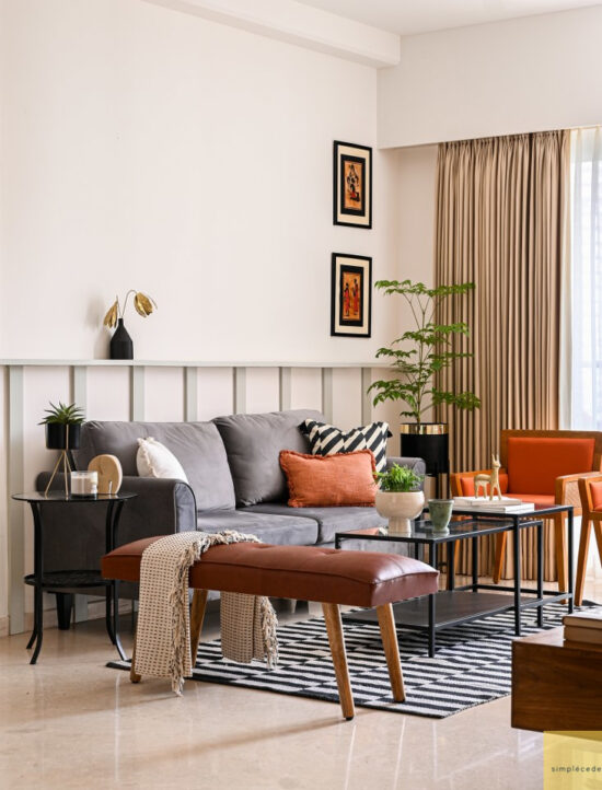 A Unique Color Scheme In This Compact 3BHK Apartment | Simplécede - The ...