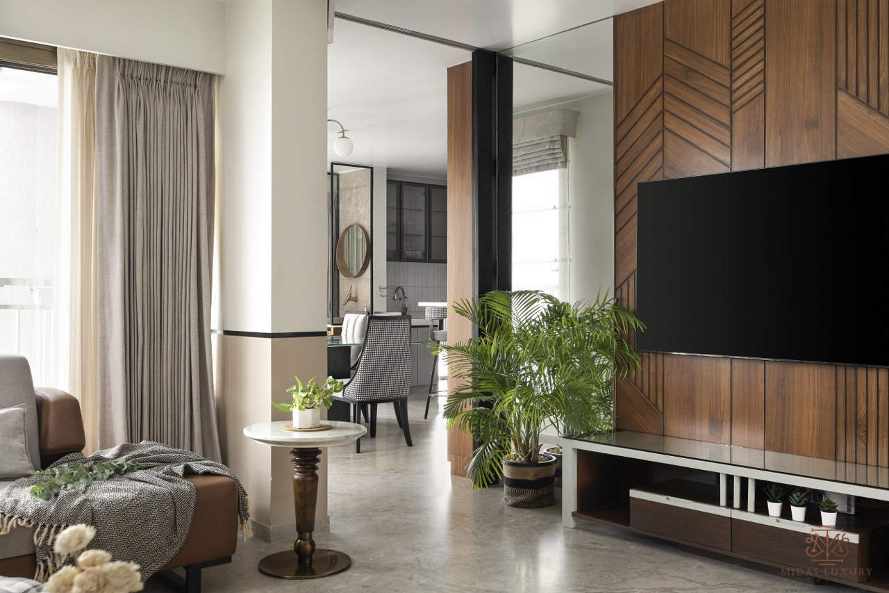 Penthouse Interior Designed With Pleasant Colors And Rich Materials ...