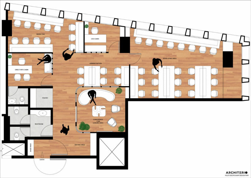 EMED Store Global Pharma IT Company Office Interiors | ARCHITERIO - The ...