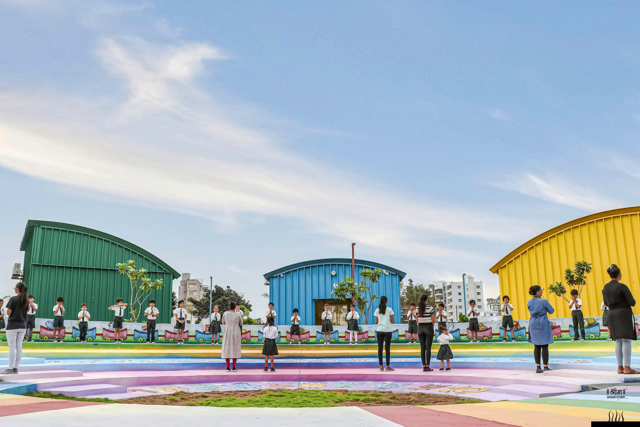 A Modernized Gurukul, Conceptualised To Design This Colourful Pre ...