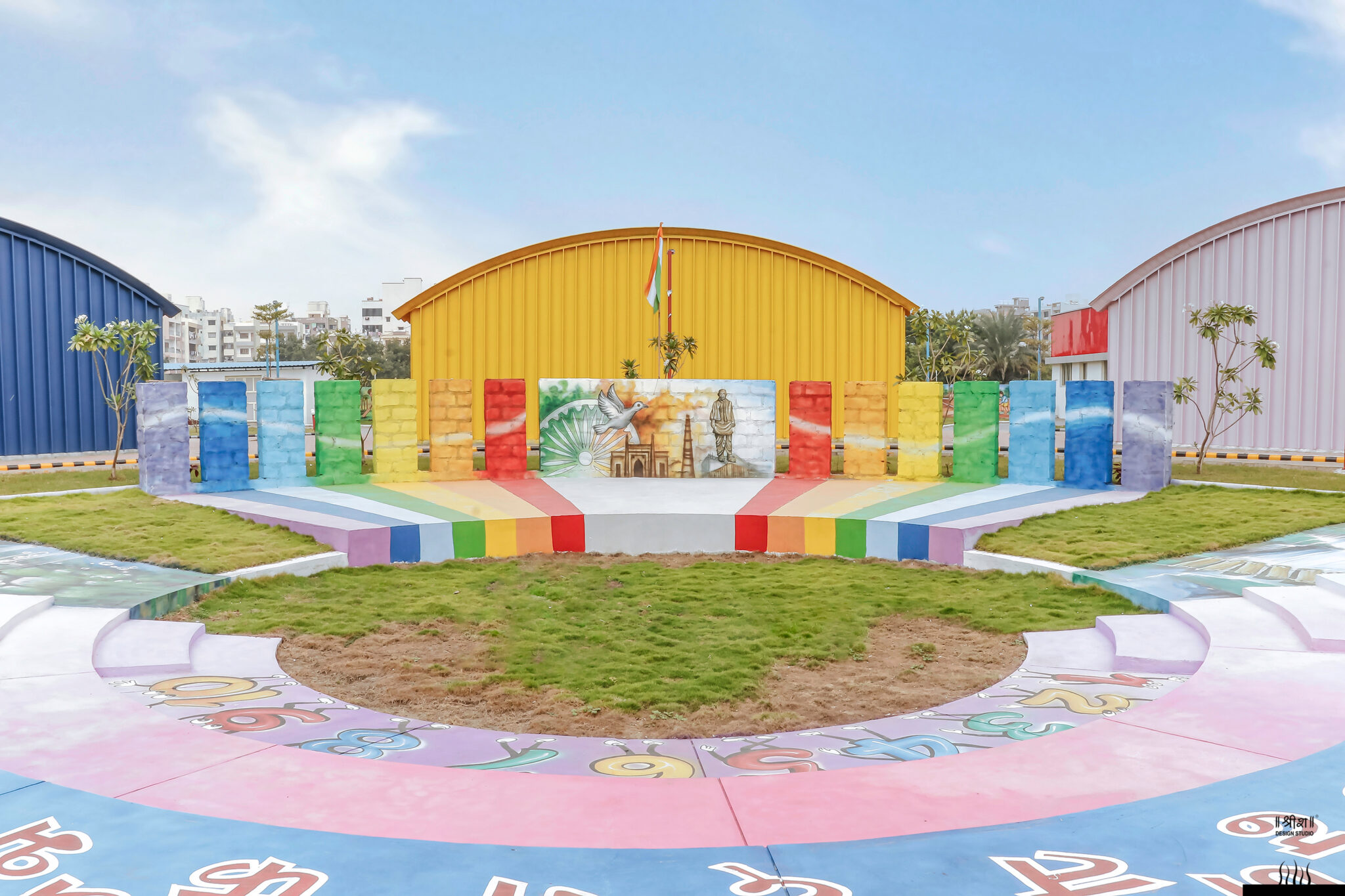 A Modernized Gurukul, Conceptualised To Design This Colourful Pre ...