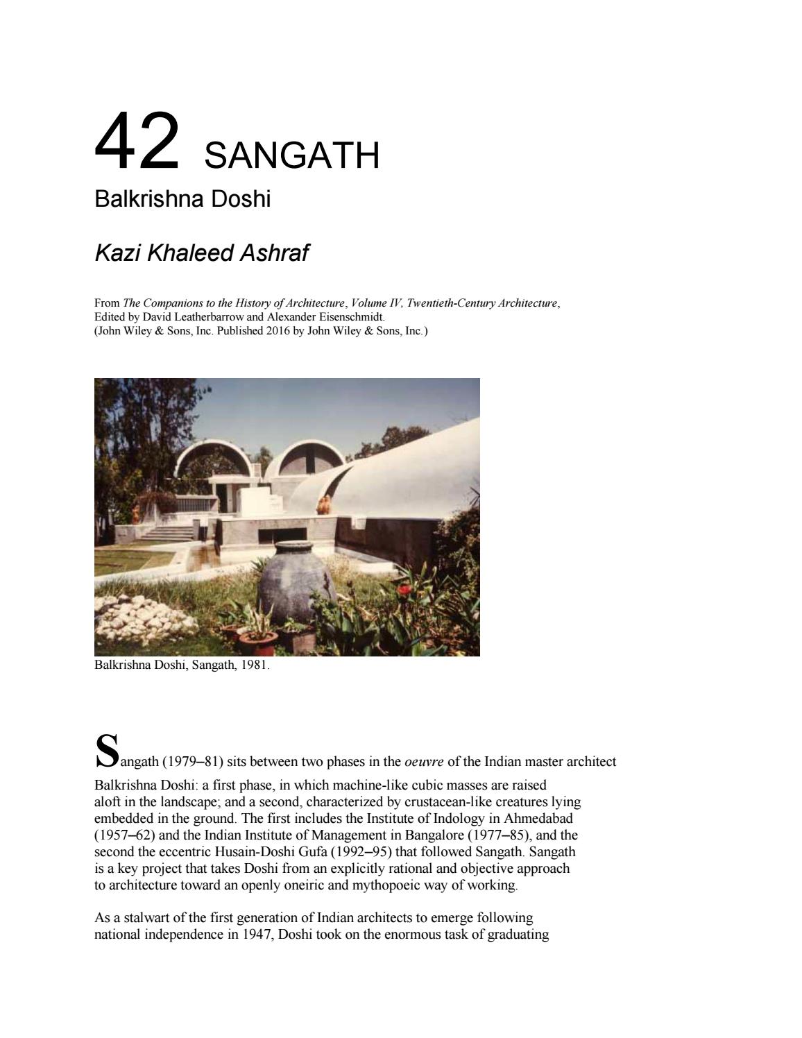 A Collection of 10 B.V. Doshi Books to ReadA Legendary Architect's ...