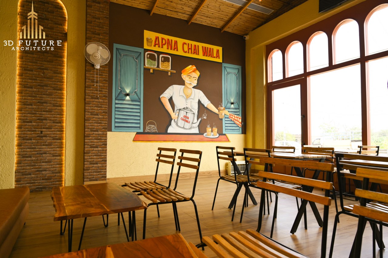 Apna Chai Wala Cafe In Bhogpur, Punjab, India | 3D Future Architects - The Architects Diary