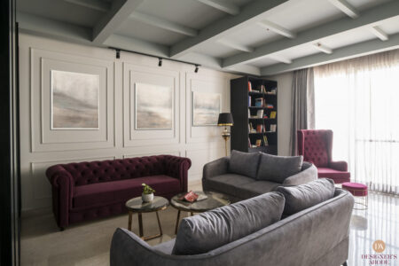 Residential Interior With Modern Design And Antique Artifacts ...