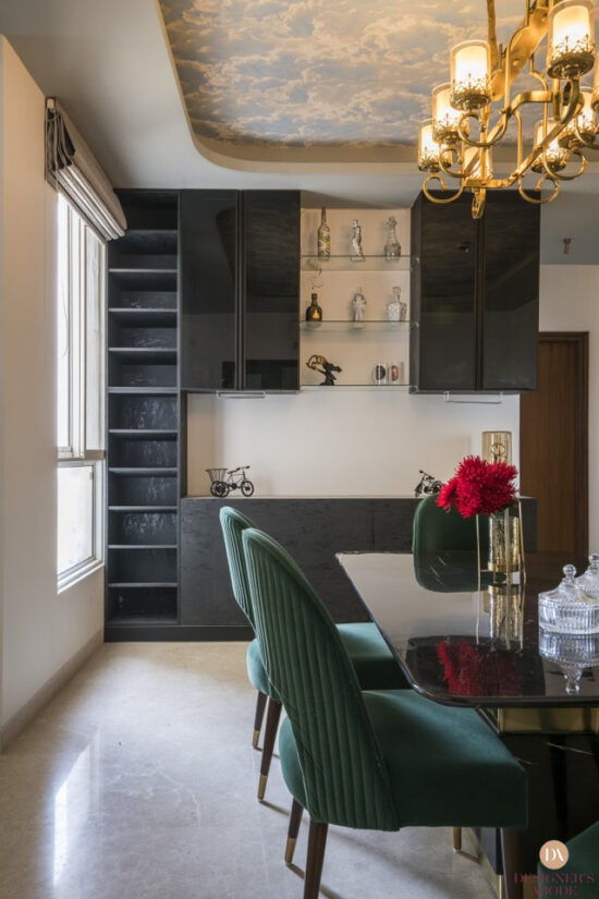 Residential Interior With Modern Design And Antique Artifacts ...