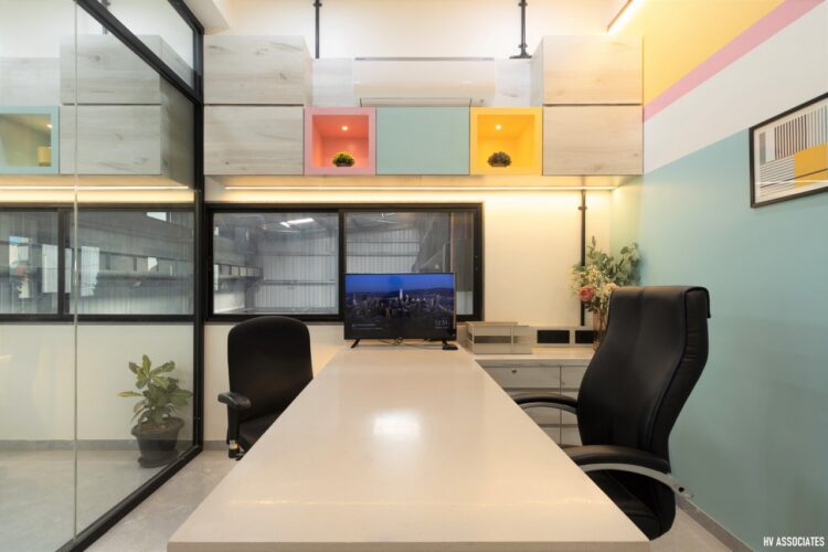A Minimal, Functional And Budget Friendly Office Design | HV ASSOCIATES ...
