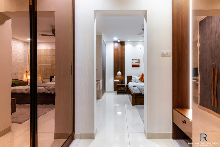 3BHK Modern Home Design In Hyderabad | Rhythm Design Studio by Surabhi ...