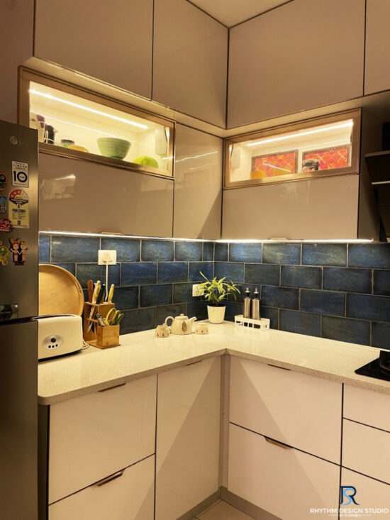 3BHK Modern Home Design In Hyderabad | Rhythm Design Studio by Surabhi ...