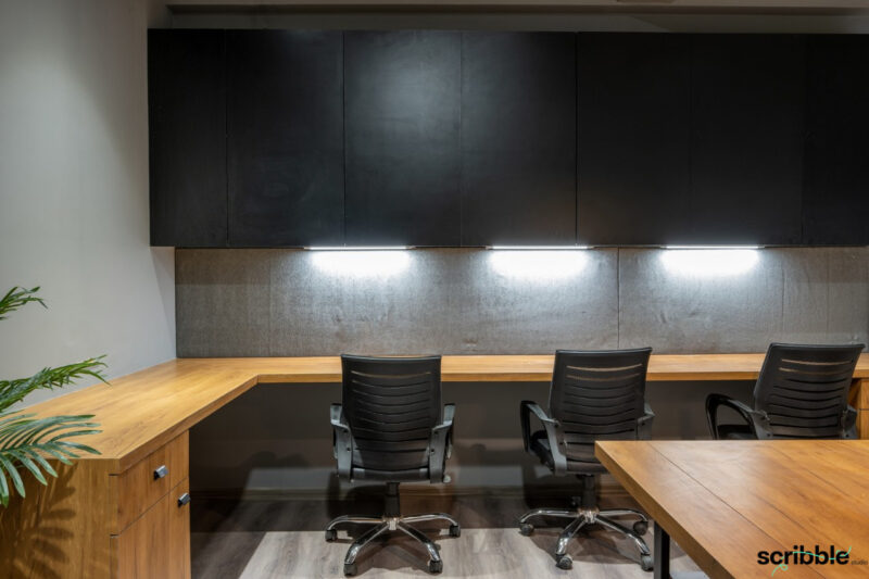 A Natural Color Palette And A Mix Of Grays, Neutrals For This Office Interior Design | Scribble ...