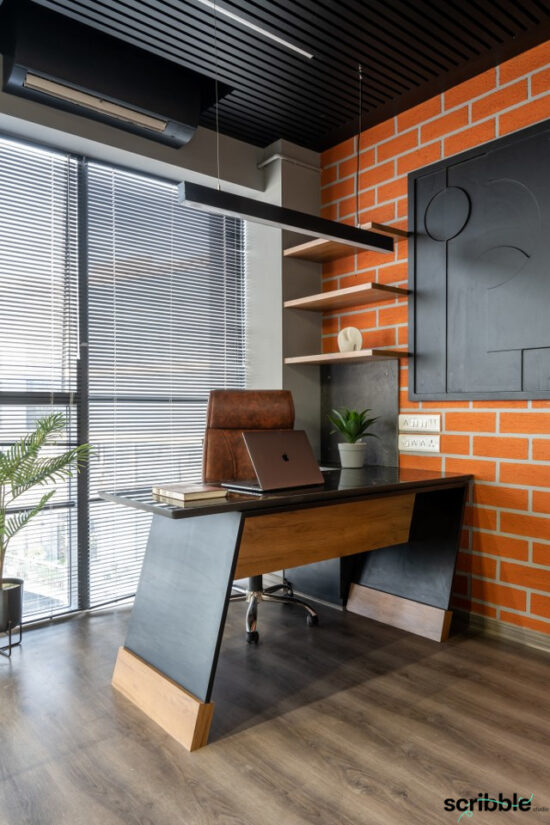 A Natural Color Palette And A Mix Of Grays, Neutrals For This Office Interior Design | Scribble ...