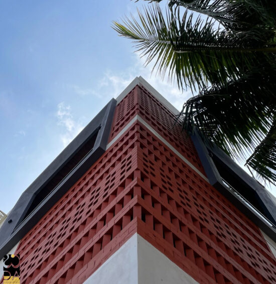Contemporary Home With Brick Jaali Facade Built Using Local Materials ...