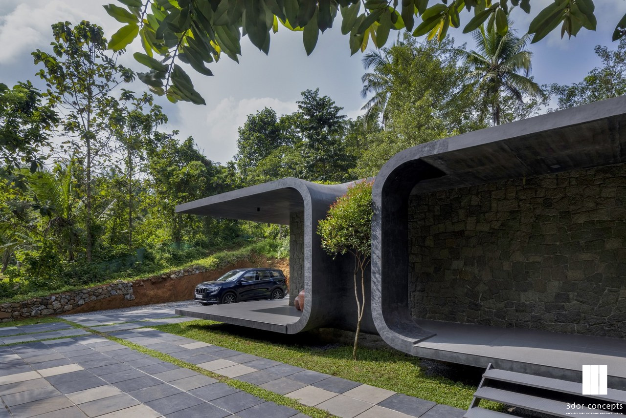 Minimalist House Design In The Lush Western Ghats Of North Kerala ...