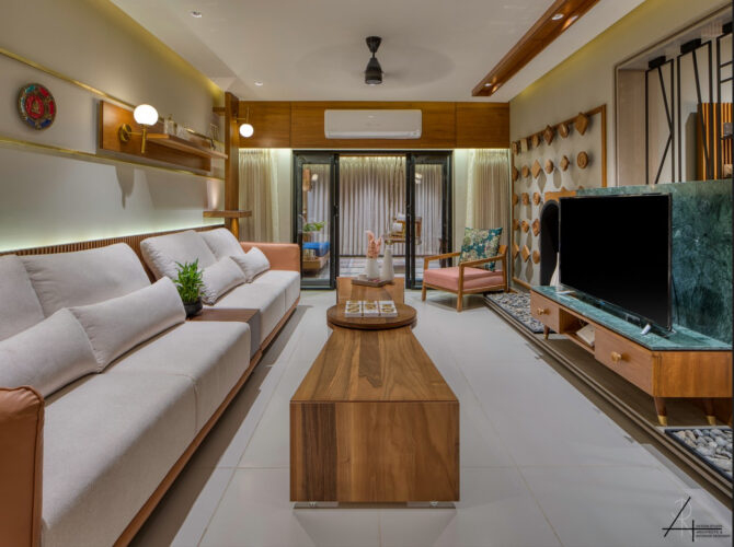 Apartment Interior Design With Warm Earthy Palette Of Materials ...