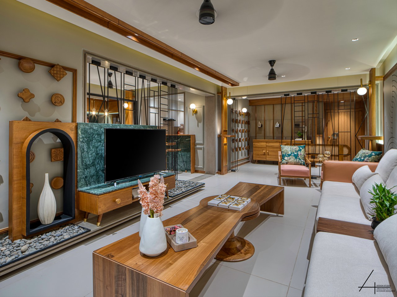 Apartment Interior Design With Warm Earthy Palette Of Materials ...