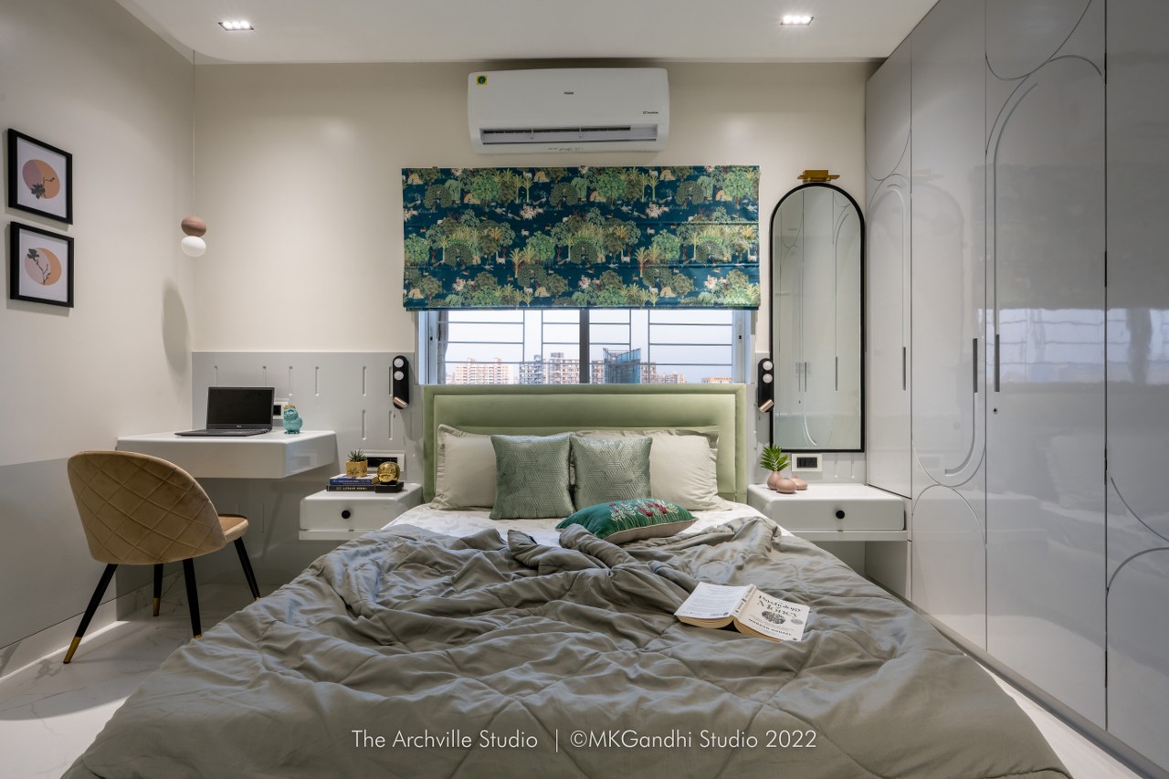 The Arch House Is A Compact 3BHK Modern Contemporary Apartment Designed ...