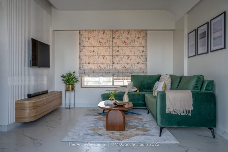 The Arch House Is A Compact 3BHK Modern Contemporary Apartment Designed ...