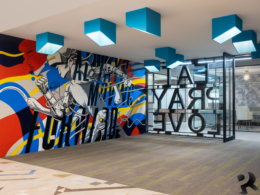 Unique Textures And Bold Colors Make This Modern Office Design Visually ...