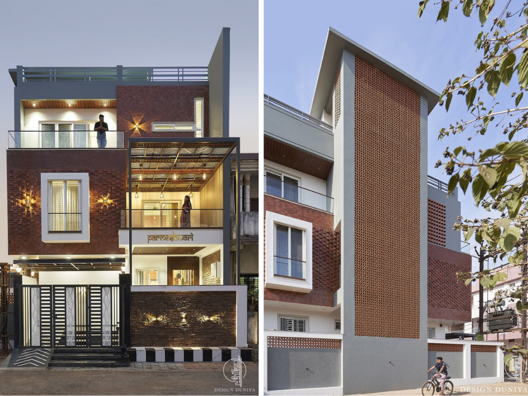The Bricks Cube - A Modern Courtyard House With Bricks | Design Duniya ...