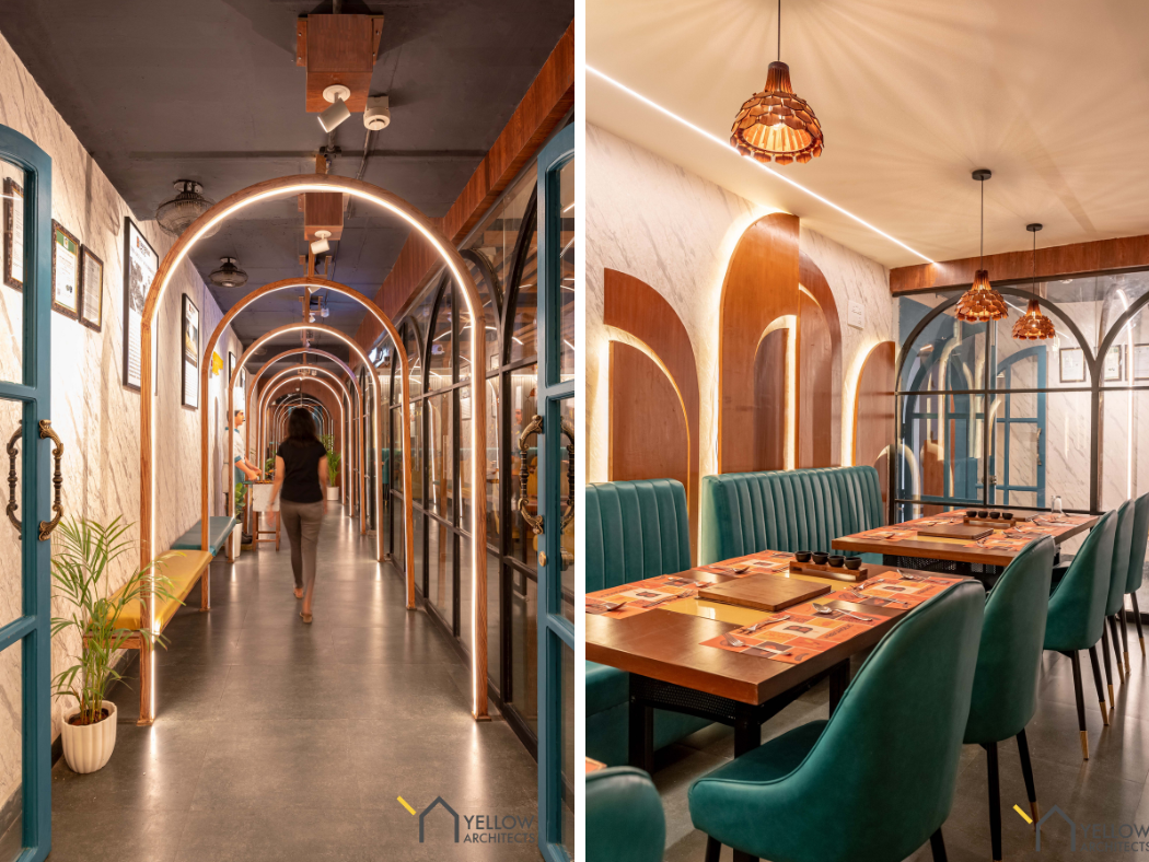 This Restaurant Is Poured With Pops Of Colors And Stylish Arches ...