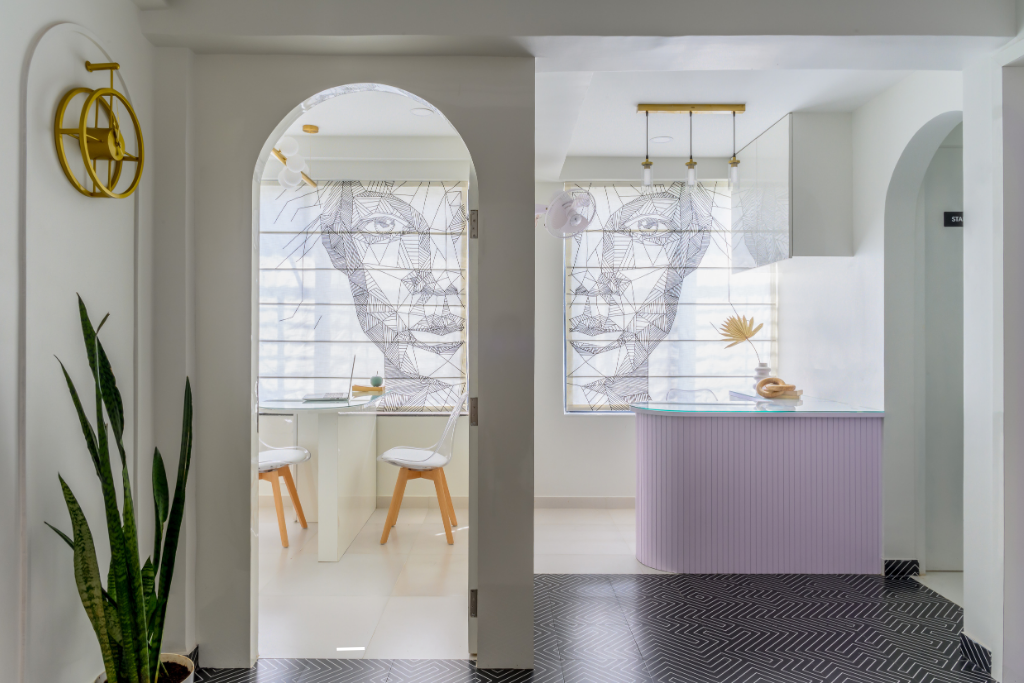 The Deep Purple Hue, Echoes the Dental Clinic's Unique Healthcare ...