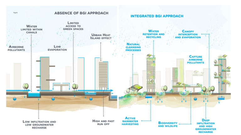 Blue Green Infrastructure: A Key to Balance Urban Climatic Life