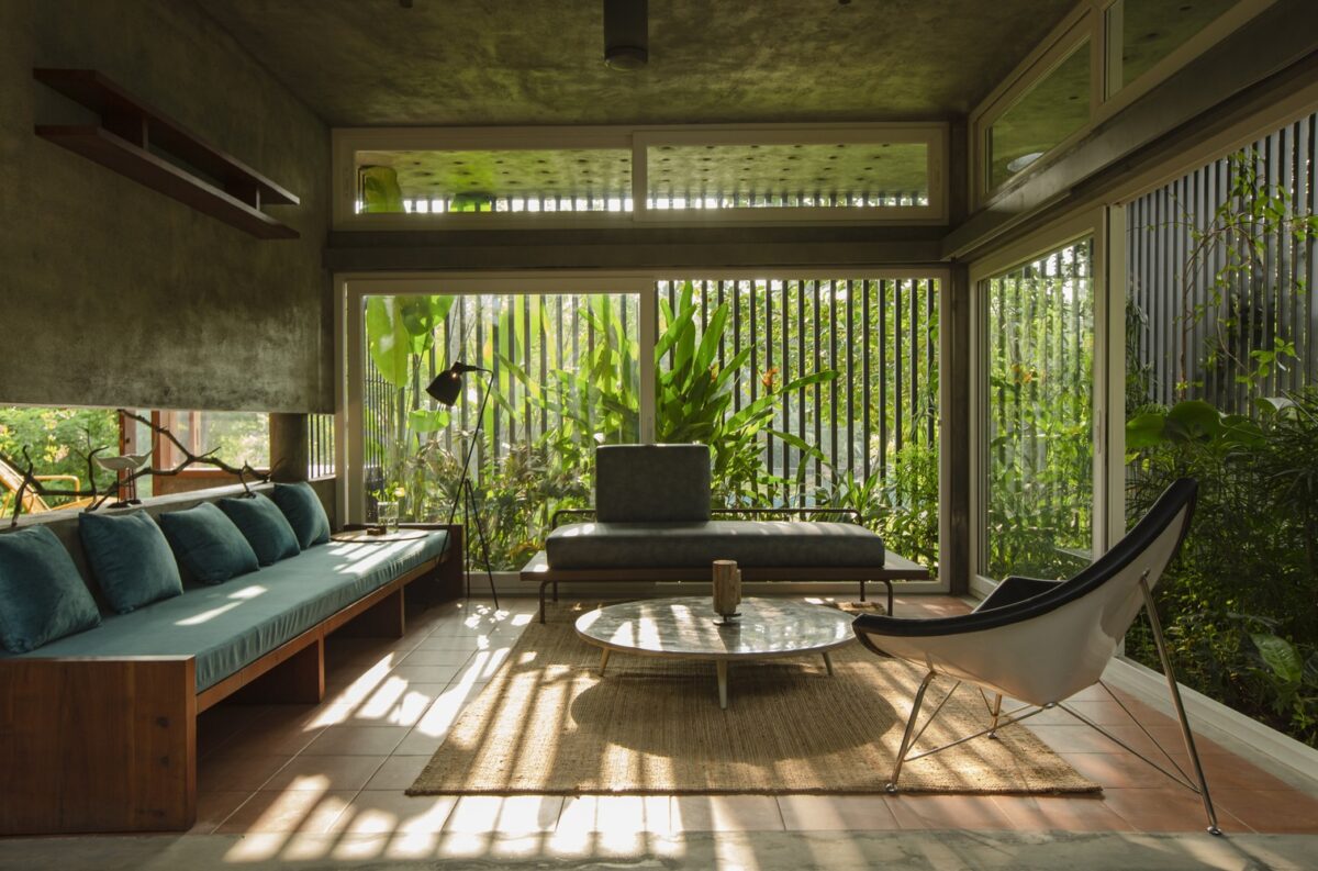 This Concrete House Design Is Set In A Site Covered In Coconut ...