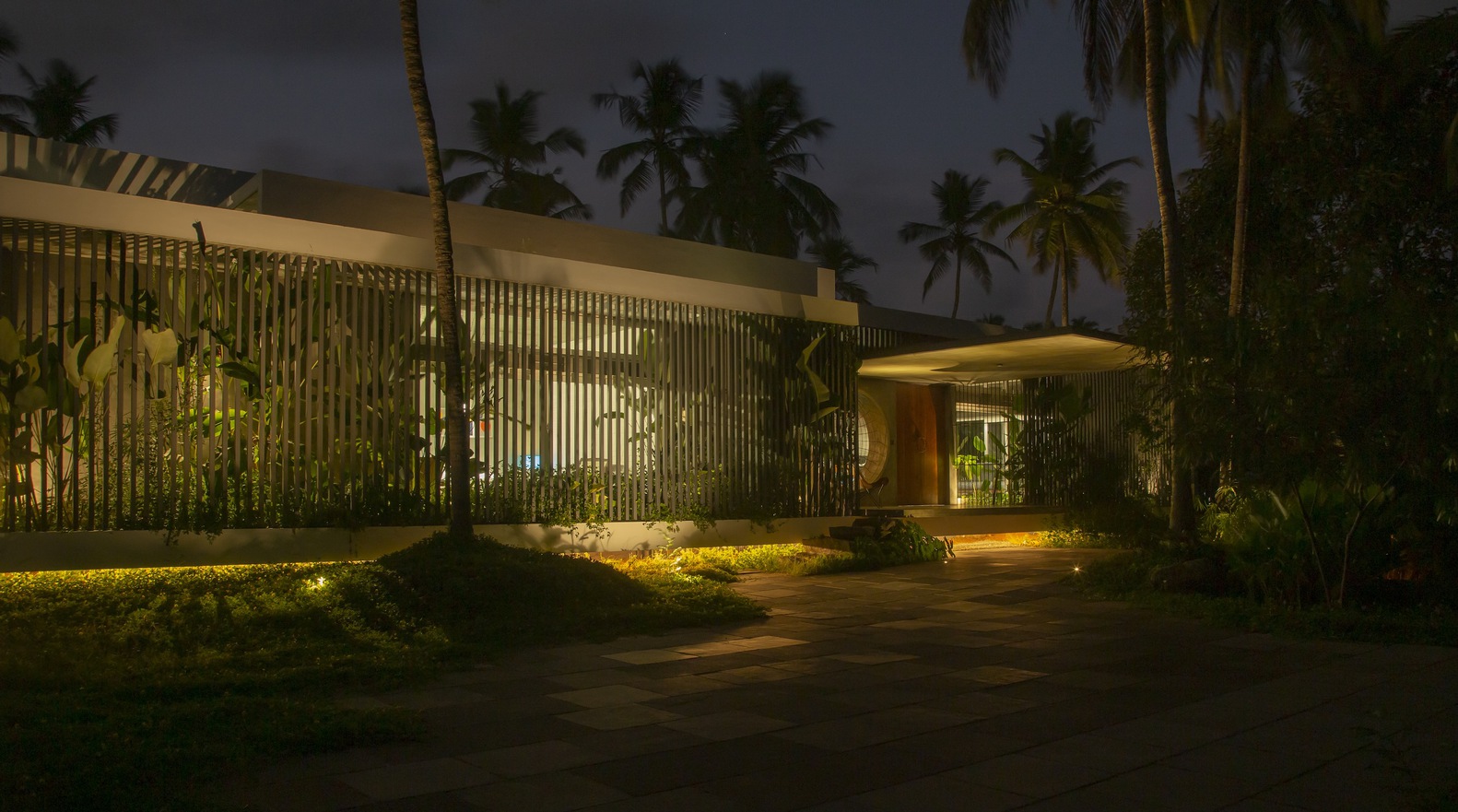 This Concrete House Design Is Set In A Site Covered In Coconut ...
