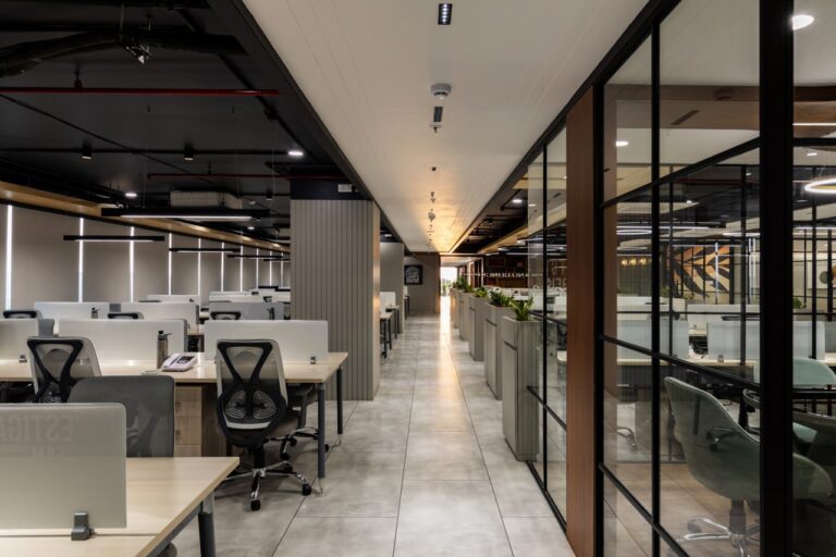 The Interior Design Of Office Create A Seamless Loop Of Circulation ...