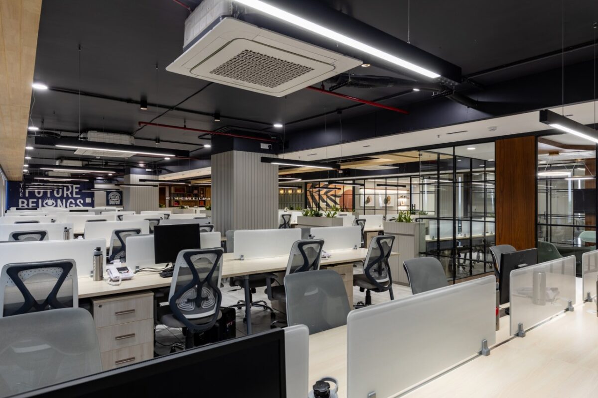 The Interior Design Of Office Create A Seamless Loop Of Circulation ...