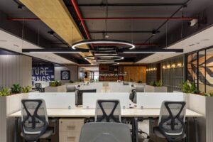 The Interior Design Of Office Create A Seamless Loop Of Circulation ...