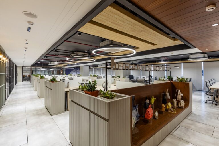The Interior Design Of Office Create A Seamless Loop Of Circulation ...