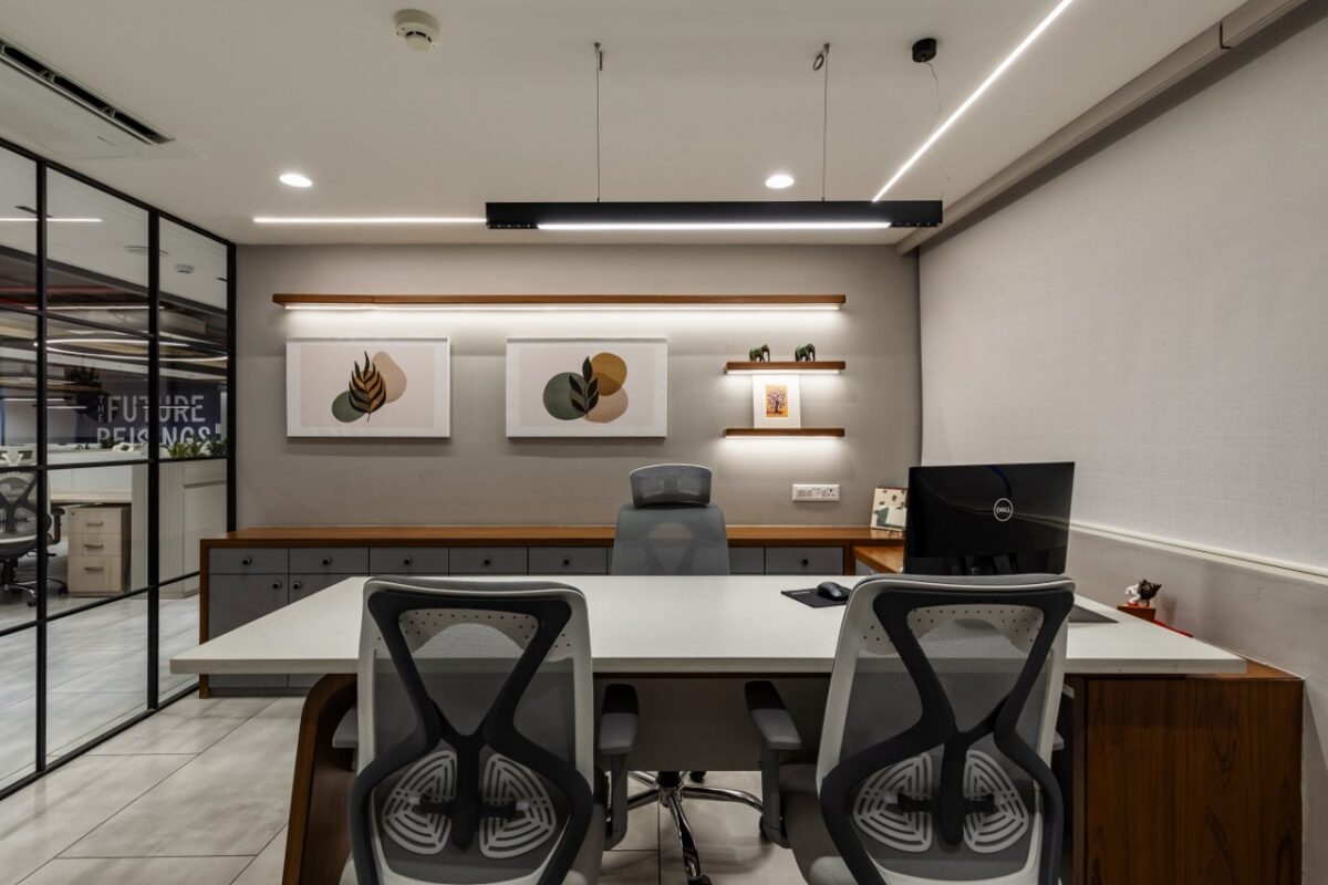 The Interior Design Of Office Create A Seamless Loop Of Circulation ...