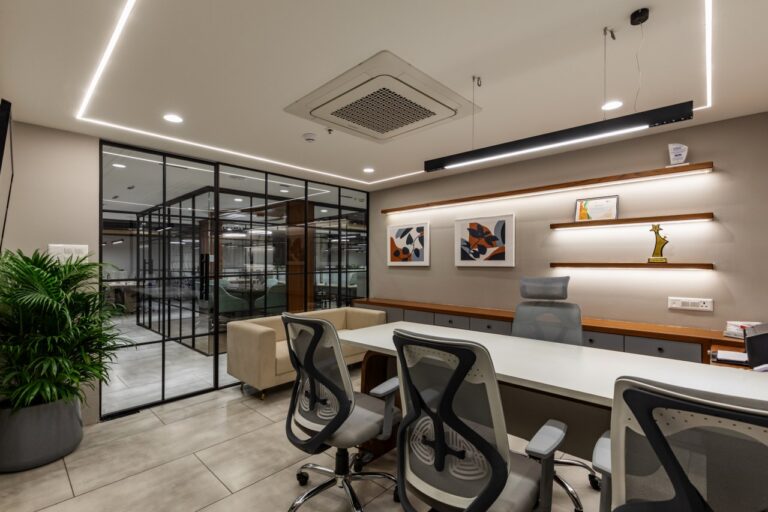 The Interior Design Of Office Create A Seamless Loop Of Circulation ...