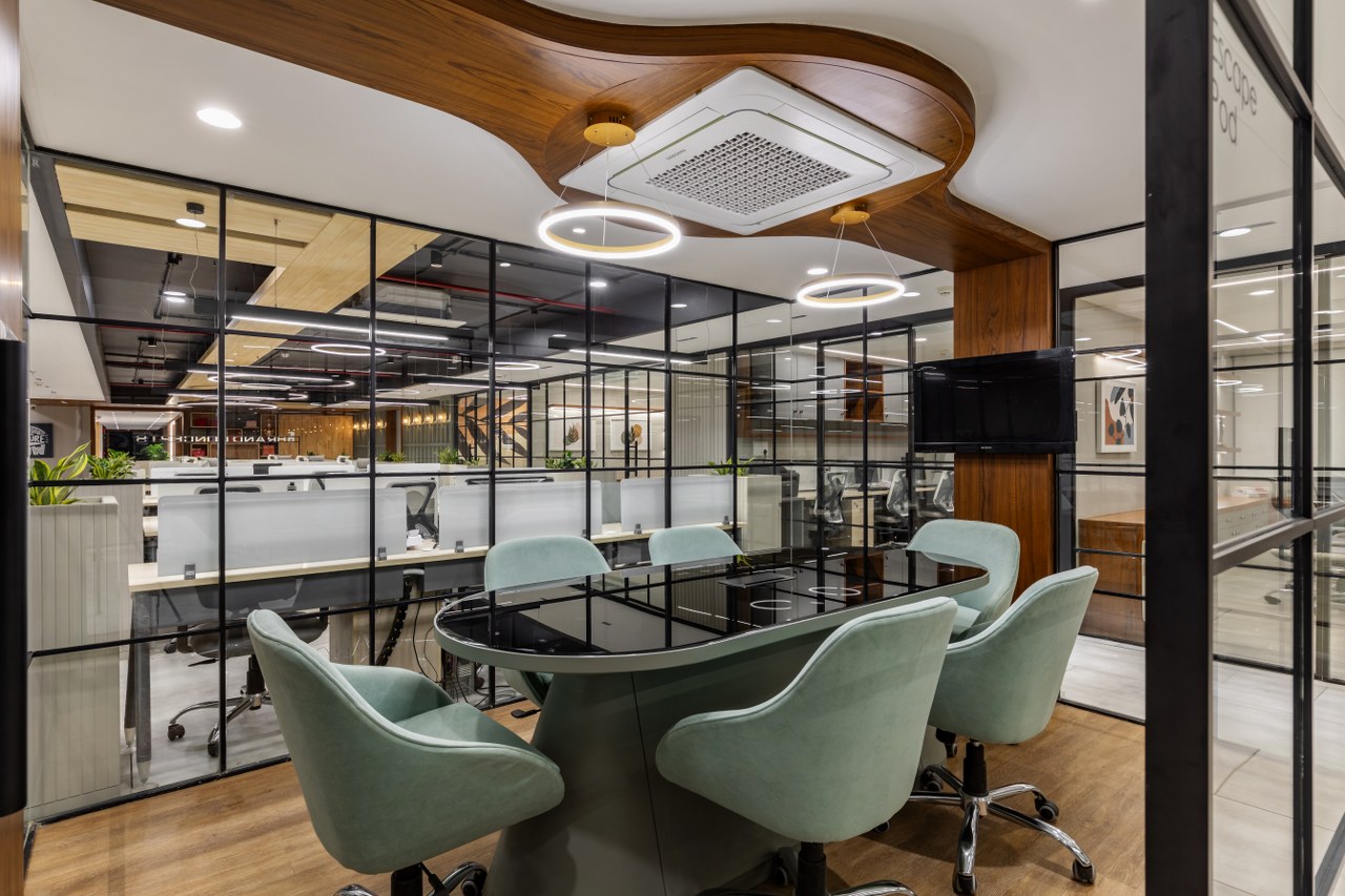 The Interior Design Of Office Create A Seamless Loop Of Circulation ...