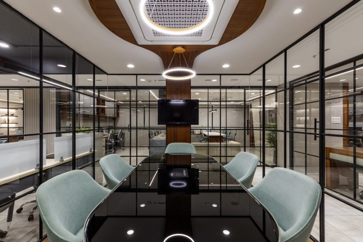 The Interior Design Of Office Create A Seamless Loop Of Circulation ...