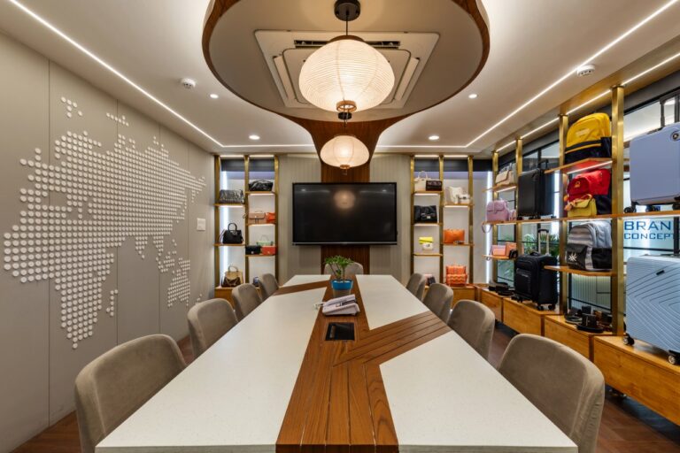 The Interior Design Of Office Create A Seamless Loop Of Circulation ...