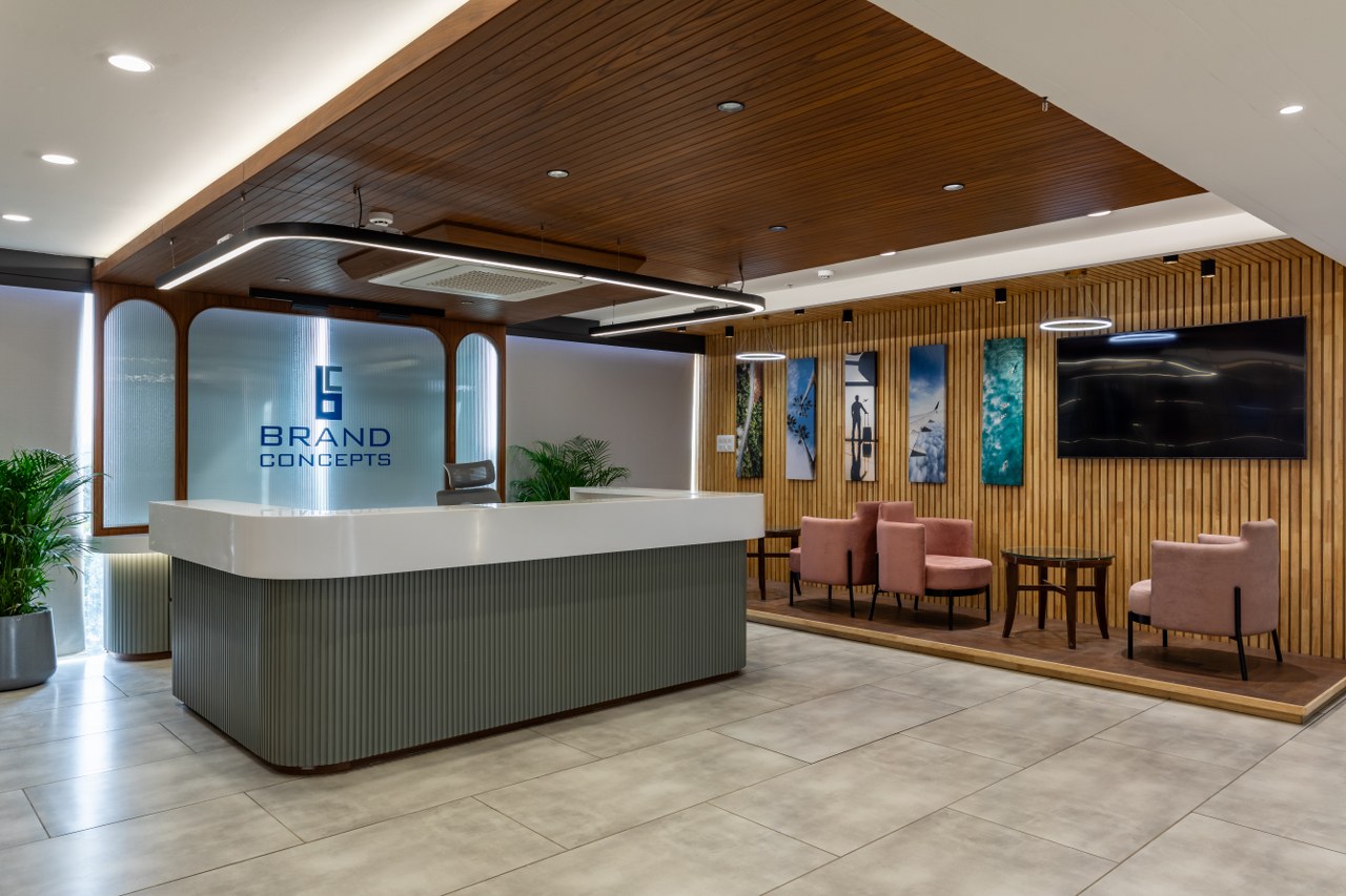 The Interior Design Of Office Create A Seamless Loop Of Circulation ...