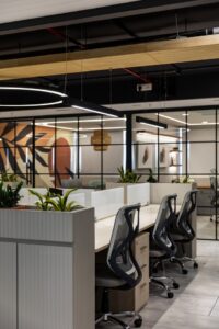 The Interior Design Of Office Create A Seamless Loop Of Circulation ...