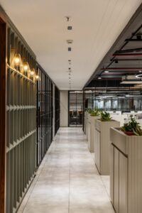 The Interior Design Of Office Create A Seamless Loop Of Circulation ...