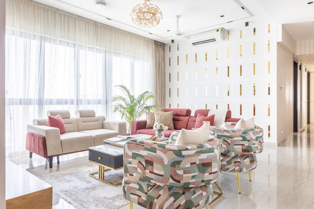 A Curated Interiors With A Pop of Color Sets A Cheerful Tone ...