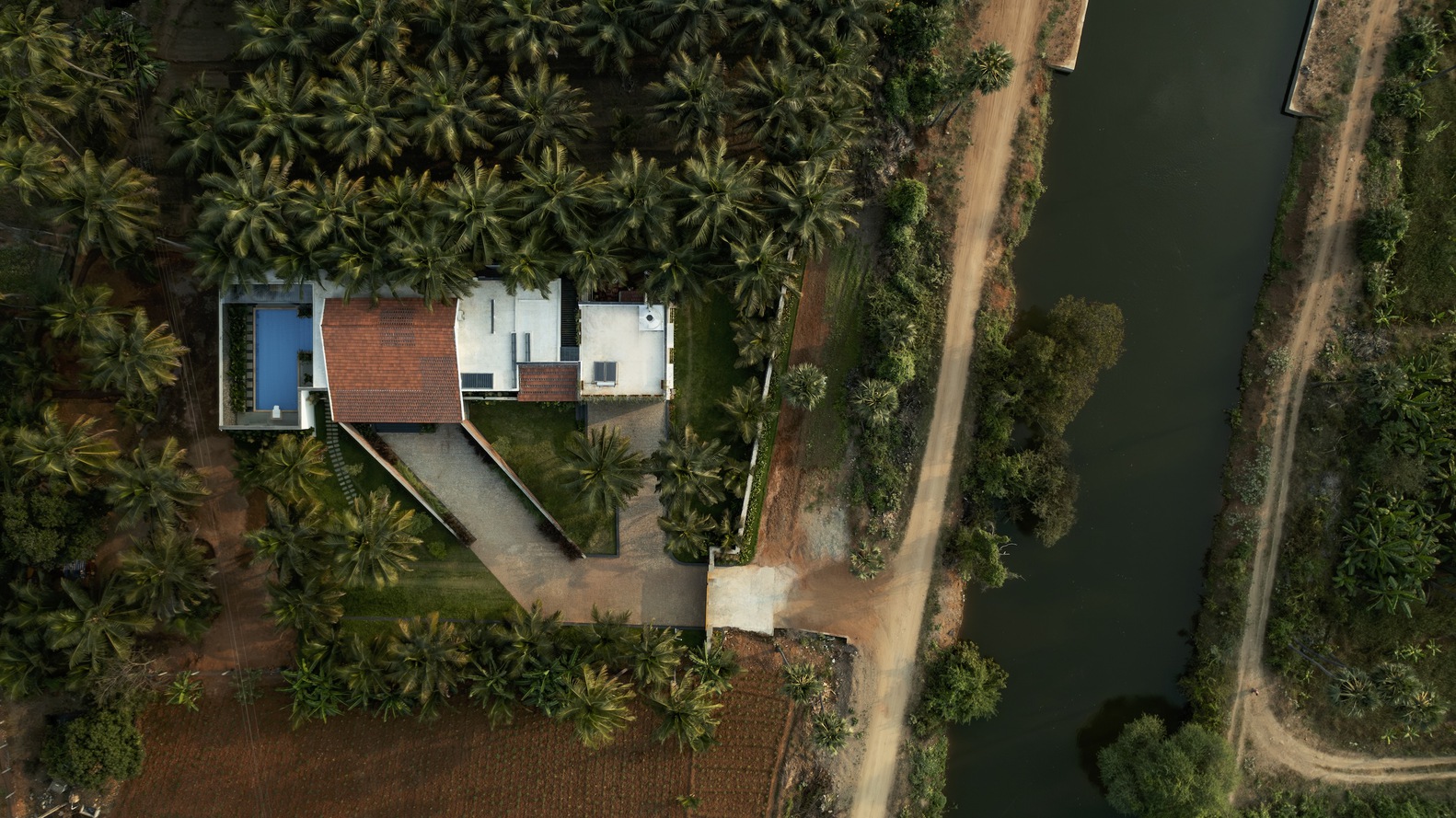 The Inclined Porotherm Block Jali Wall is an Entrance Portal ...