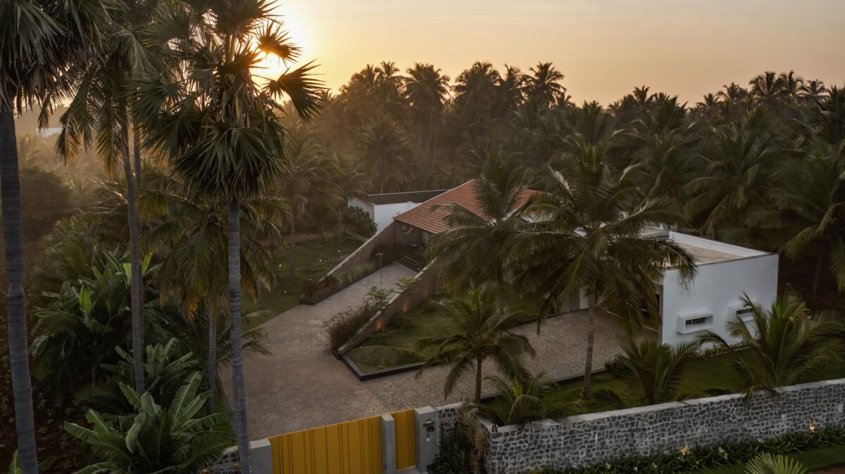 The Inclined Porotherm Block Jali Wall is an Entrance Portal ...